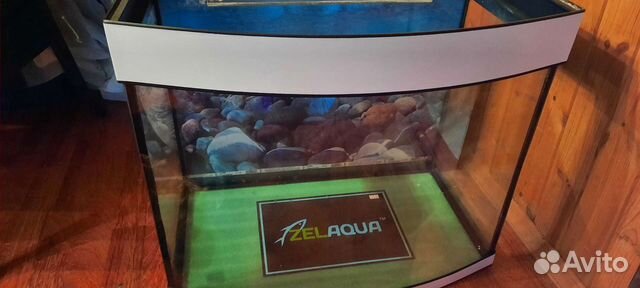 Аквариум, фильтр, галька